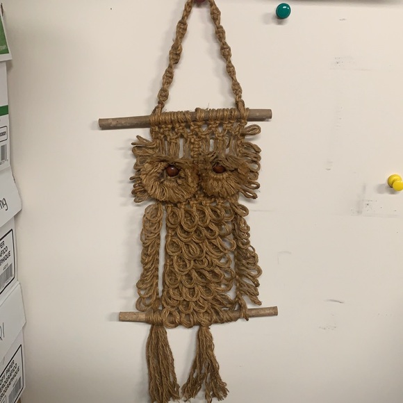 Wall Decor | Vintage Macrame Owl | Poshmark